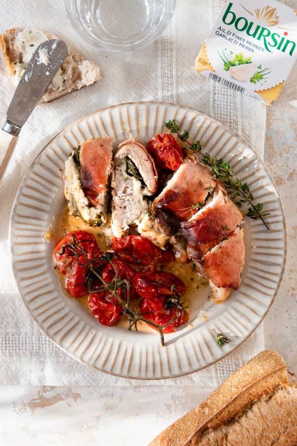 Gevulde kip met Boursin, spinazie en bacon. - Food From ClaudNine