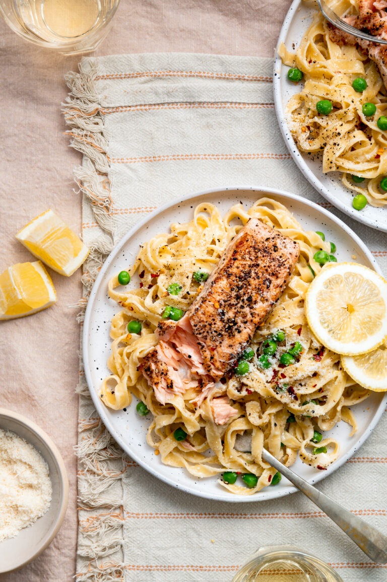 Romige citroen tagliatelle met zalm - Food From ClaudNine