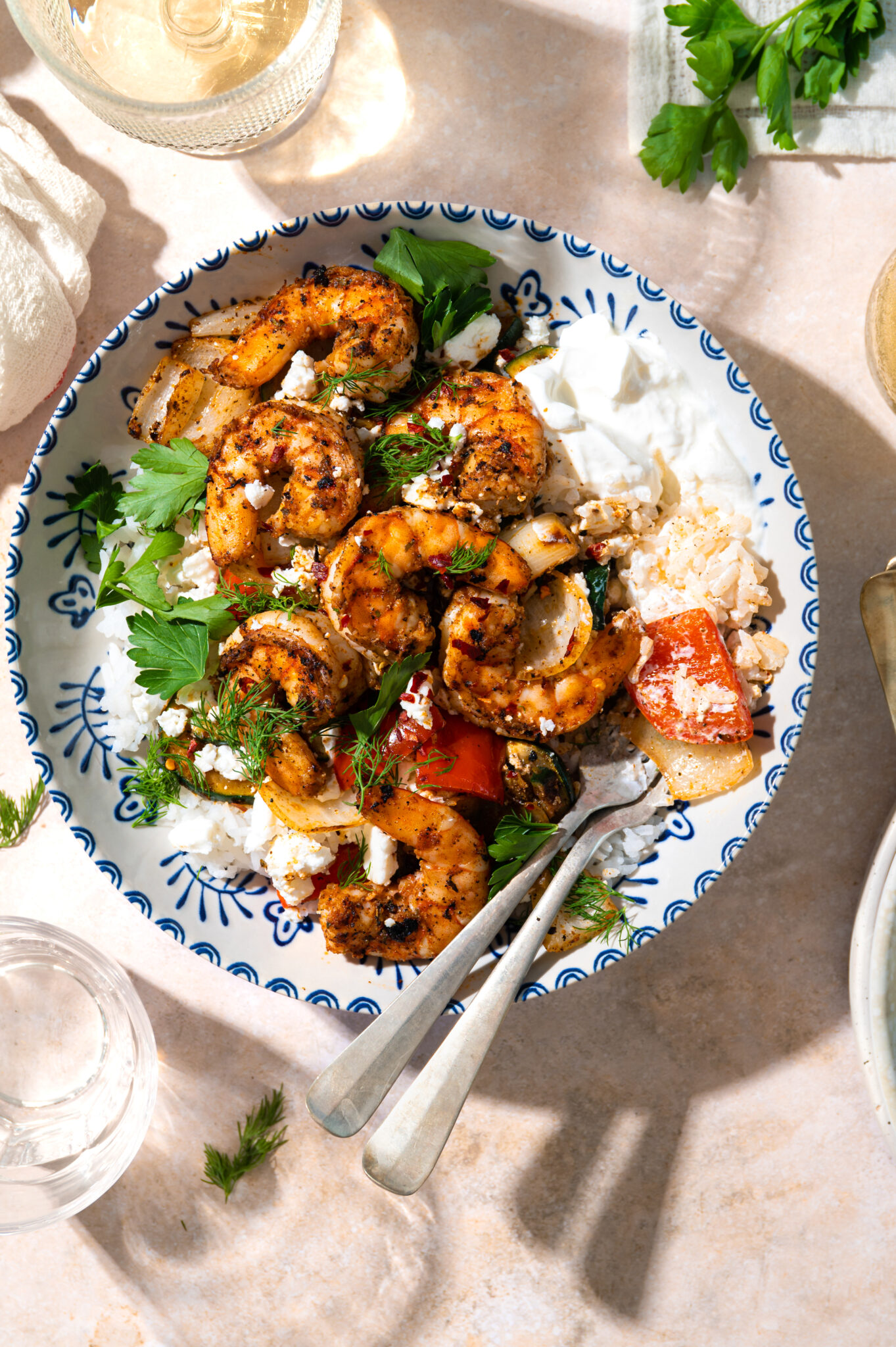 Griekse gemarineerde garnalen - Food From ClaudNine